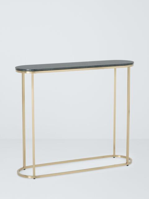 John Lewis Ned Marble Top Console Table, Jade Green by John Lewis ...