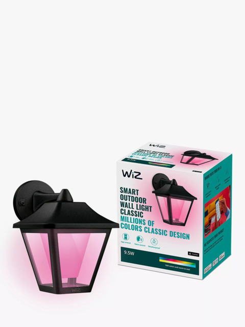 WiZ Smart LED Classic Outdoor Wall Lamp by John Lewis & Partners ...