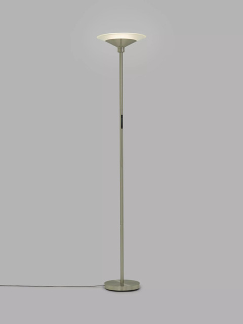 John Lewis Torchiere LED Smart Switch Floor Lamp, Nickel by John Lewis ...