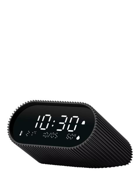 Lexon Ray LCD Digital Alarm Clock, Black by John Lewis & Partners ...