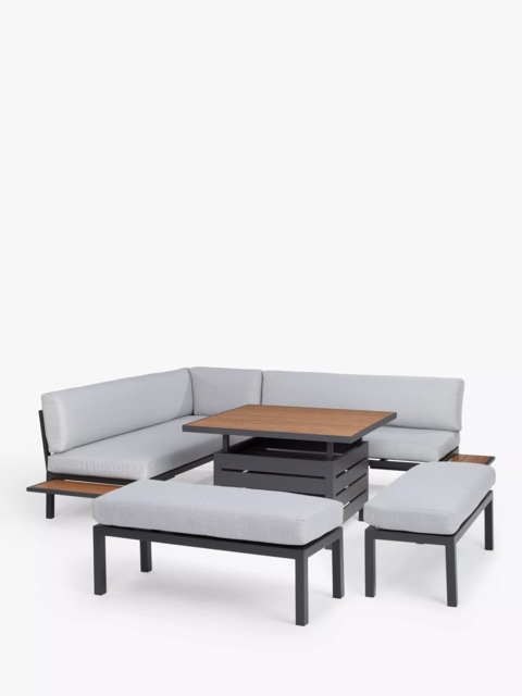 John Lewis Platform 8-Seater Corner Garden Dining/Lounge Set with ...