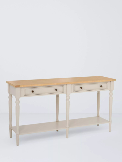 John Lewis Foxmoor Large Console Table, FSC-Certified, Oak/Cream by ...