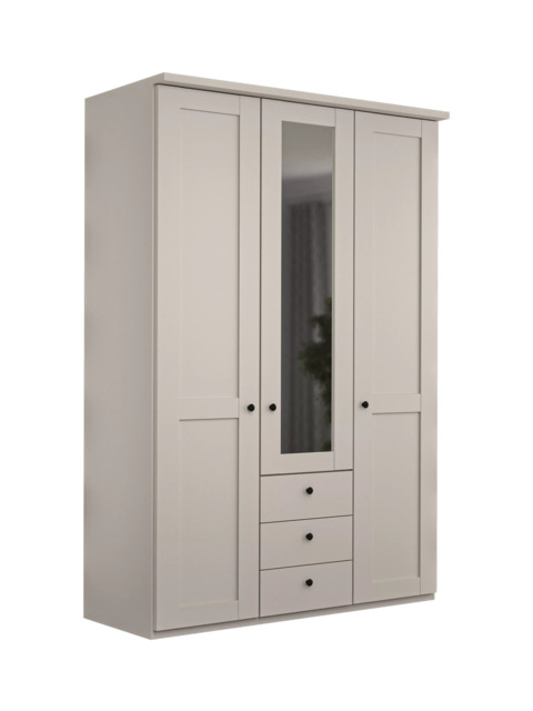 John Lewis Marlow 150cm Mirrored Hinged Wardrobe with Centre 3 Drawers ...