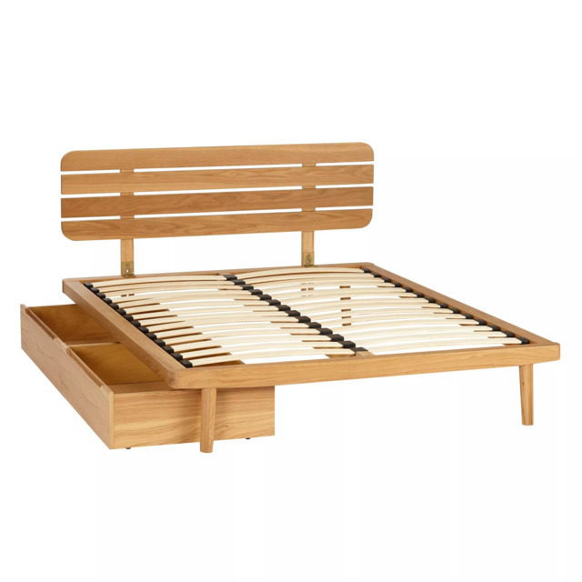 John Lewis Bow Slatted Headboard Bed Frame, Double, with Underbed ...
