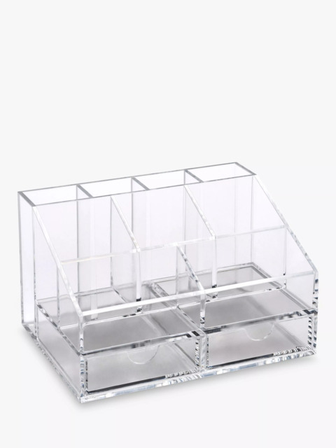 Osco Acrylic 2 Drawer Desk Organiser, Clear by John Lewis & Partners ...