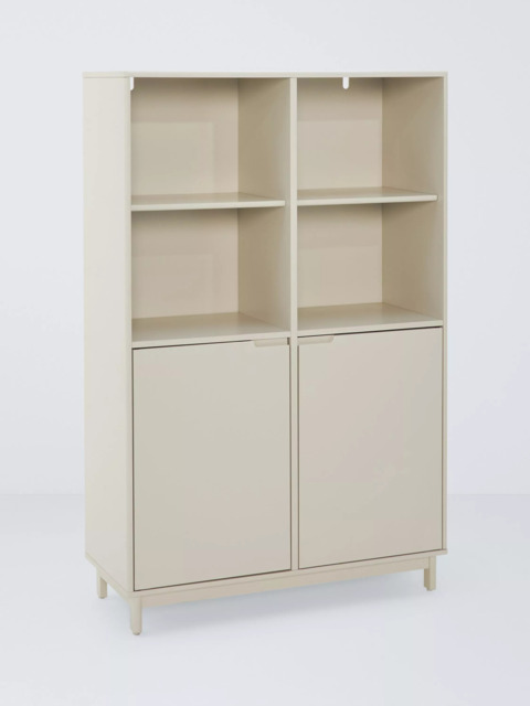 John Lewis Format Wide Bookcase, Greige by John Lewis & Partners ...