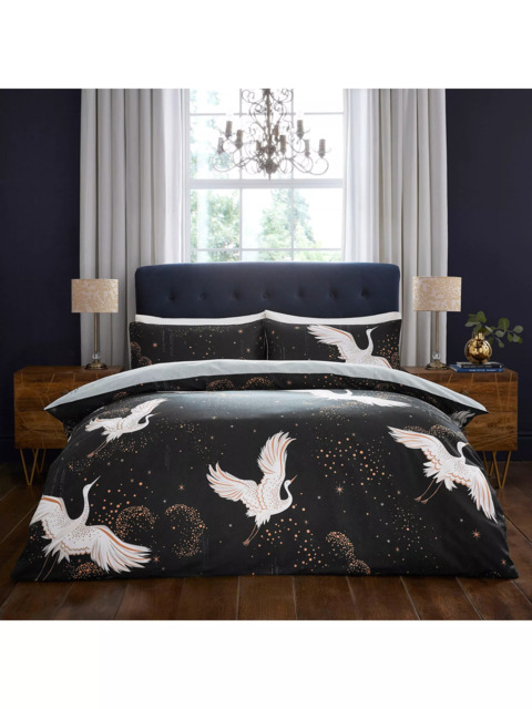 Sara Miller Flying Cranes Reversible Duvet Cover Set by John Lewis ...