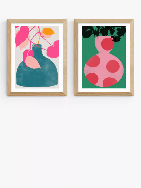 EAST END PRINTS Garima Dhawan 'Vases' Framed Print, Set of 2 by John ...