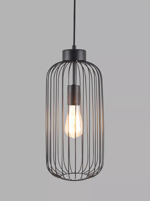 Pacific Tall Metal Wire Ceiling Light, Black by John Lewis & Partners ...