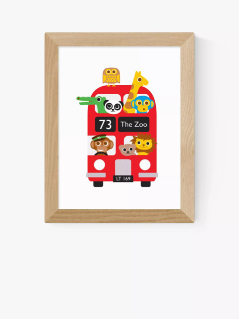 EAST END PRINTS Dicky Bird 'London Bus' Framed Print by John Lewis ...