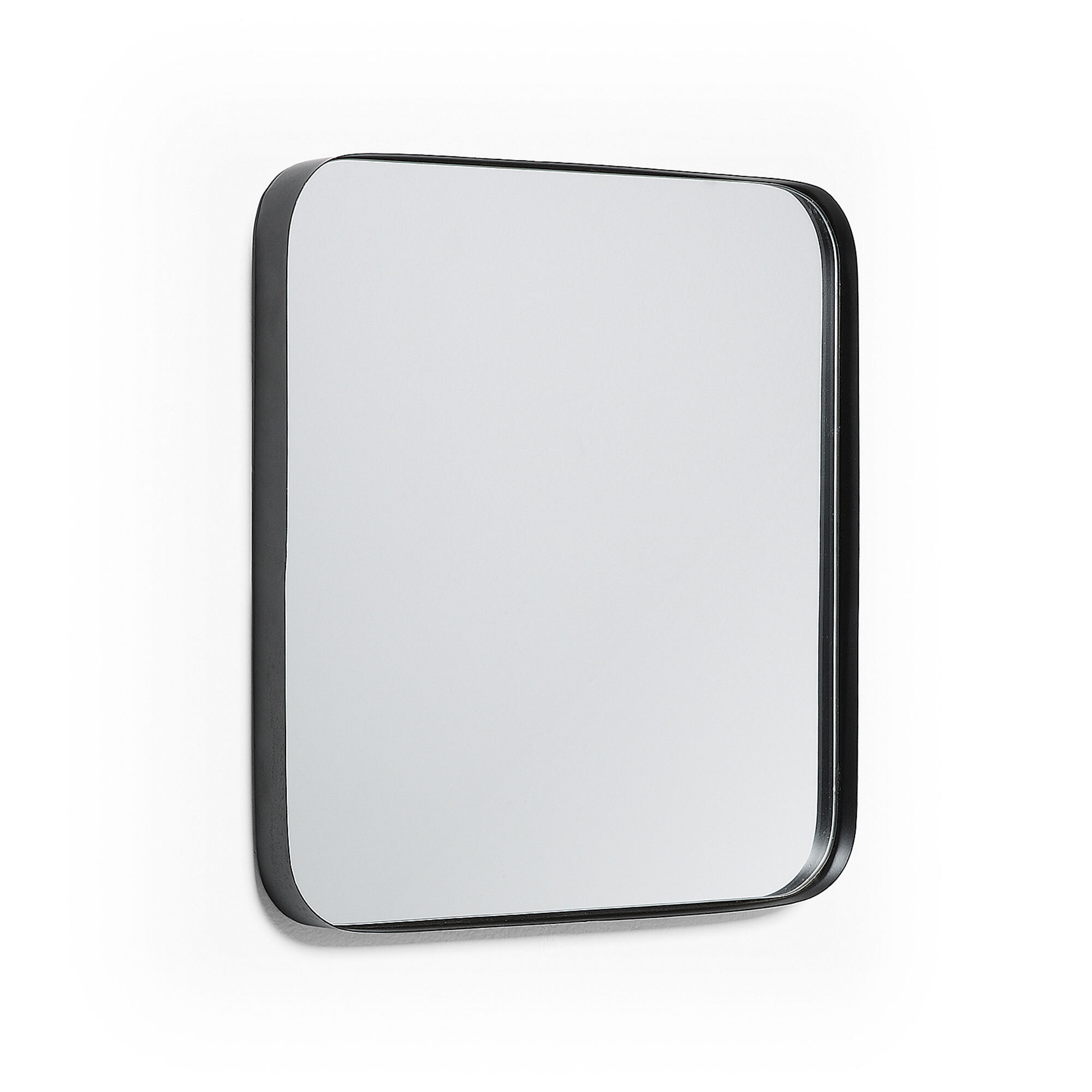 Marco black metal wall mirror 40 x 40 cm by Kave Home | ufurnish.com
