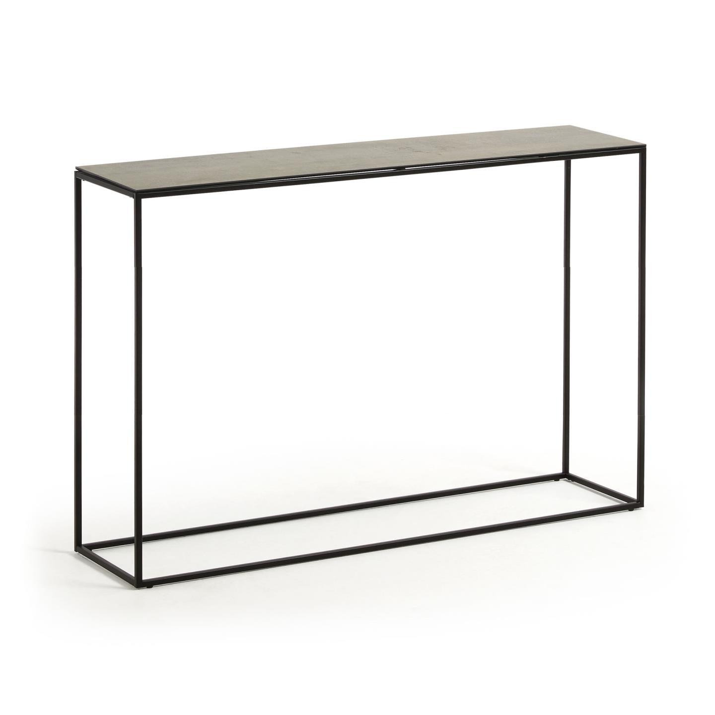 Rewena console table with porcelain top and steel structure, 110 x 75 ...