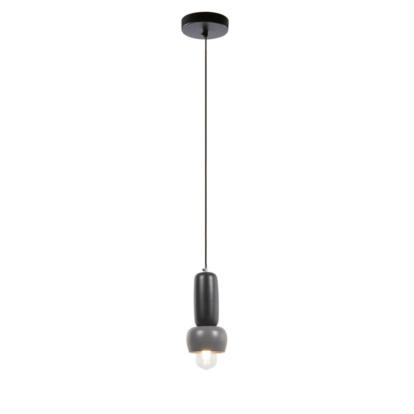 Cathaysa metal ceiling light with grey and black painted finish by Kave ...