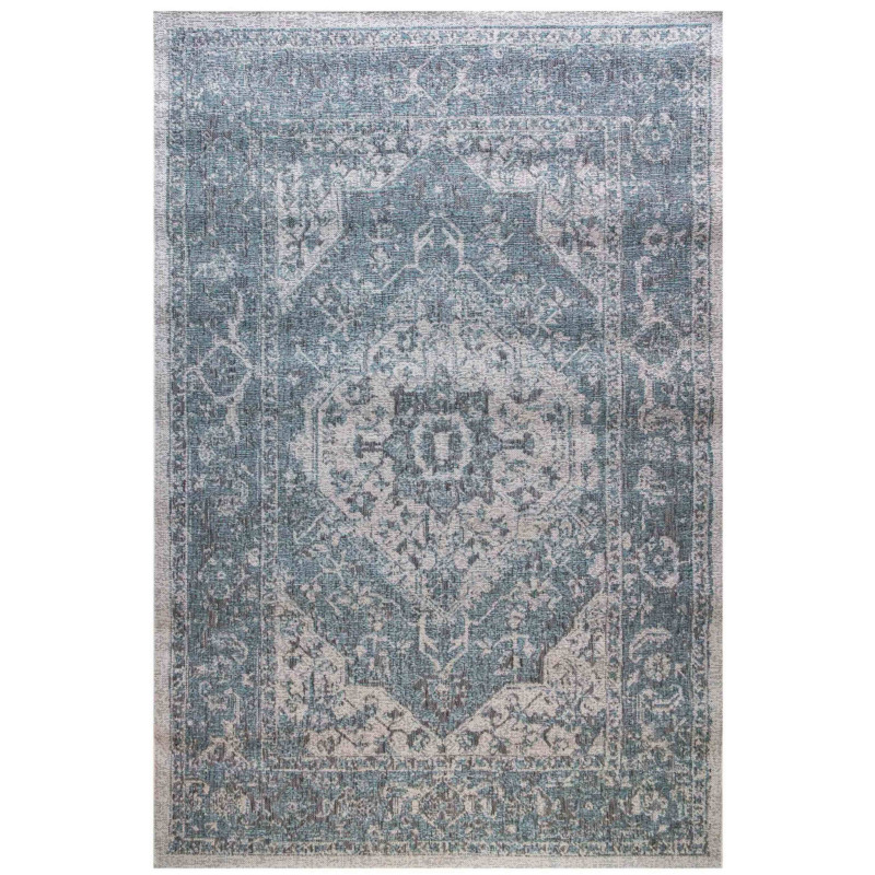 Teal Distressed Weatherproof Outdoor Garden Rug - Adana by Kukoon ...