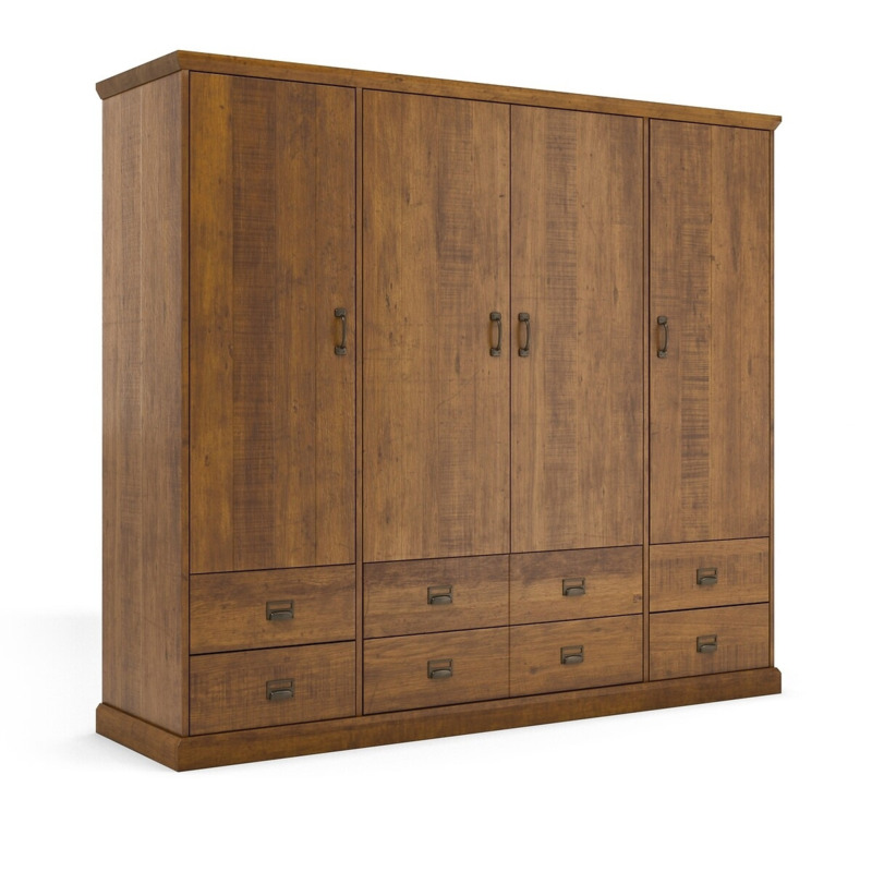 Lindley Solid Pine Quadruple Wardrobe by La Redoute | ufurnish.com
