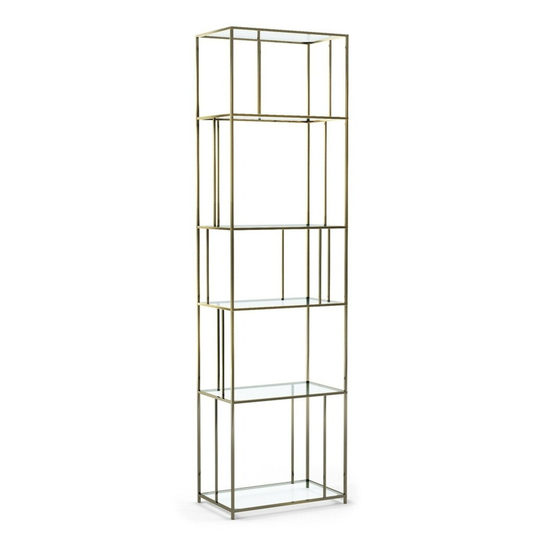 Parallel Brass Metal & Glass Bookcase by La Redoute | ufurnish.com