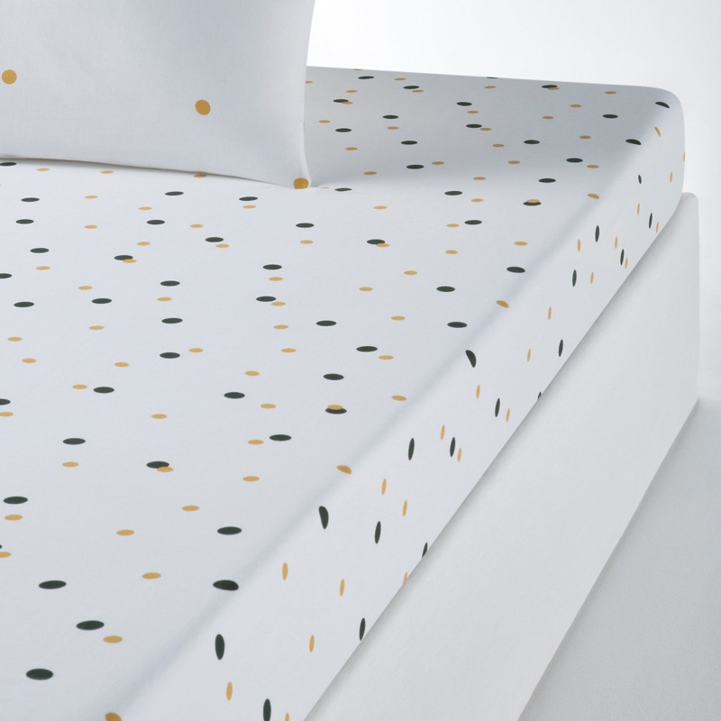 Perfect Night Spotted 100% Cotton Fitted Sheet by La Redoute | ufurnish.com