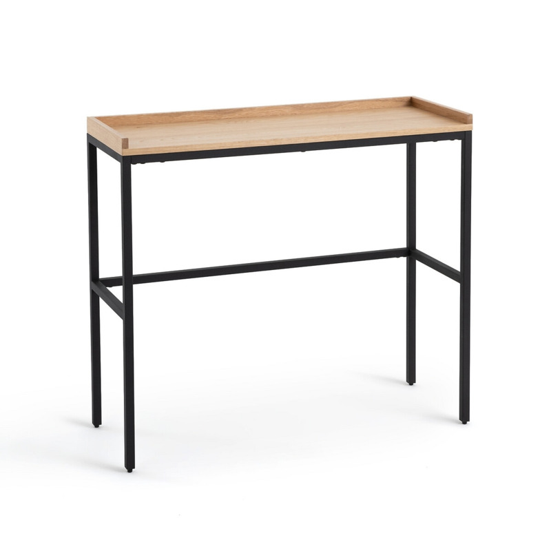Volga Oak & Metal Console Table by La Redoute | ufurnish.com