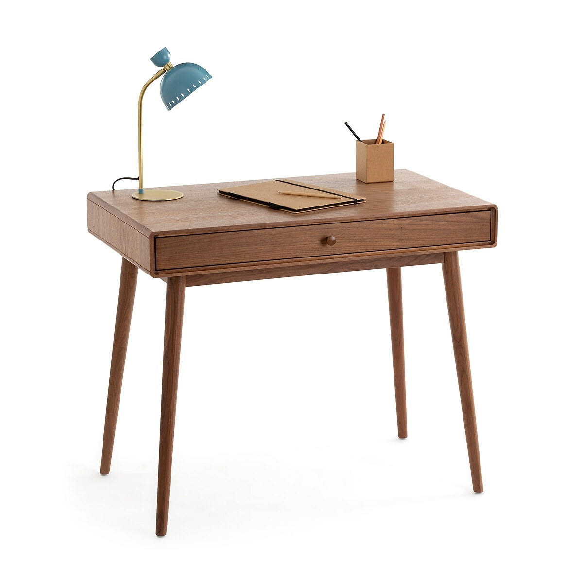 Miji 1-Drawer Walnut Veneer Desk by La Redoute | ufurnish.com