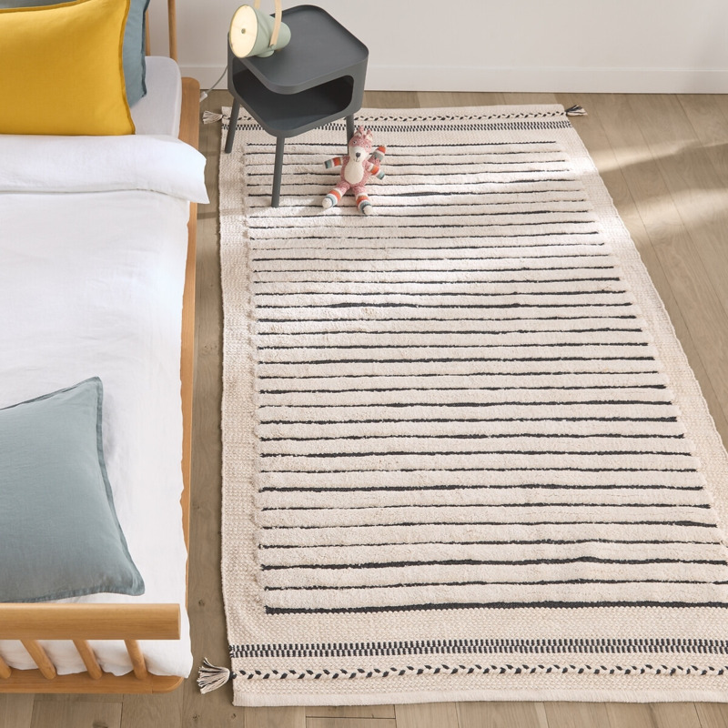 Khedar Striped Berber Style Organic Cotton Rug by La Redoute | ufurnish.com