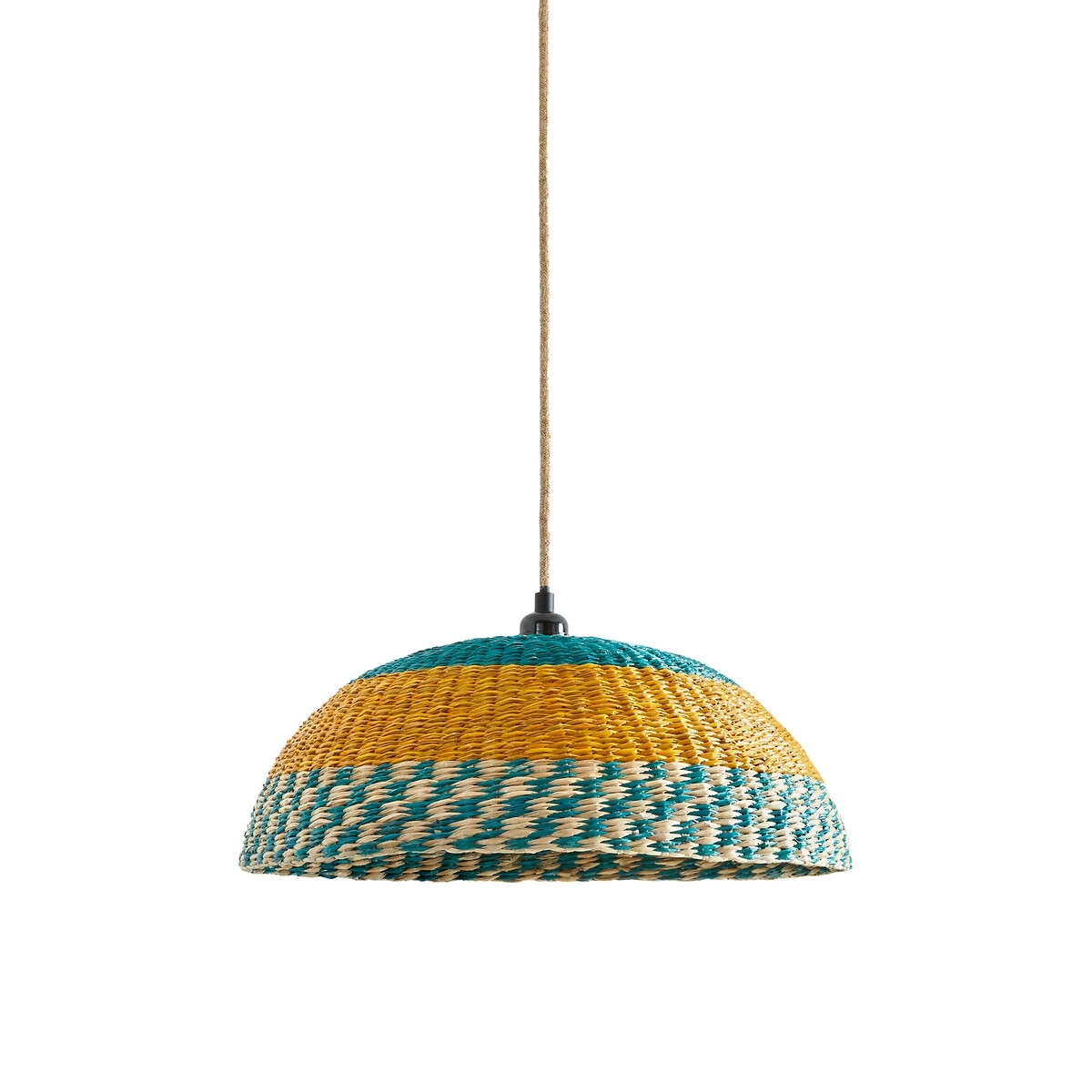 Hilo Colourful Woven Straw 44cm Diameter Ceiling Light Shade by La ...
