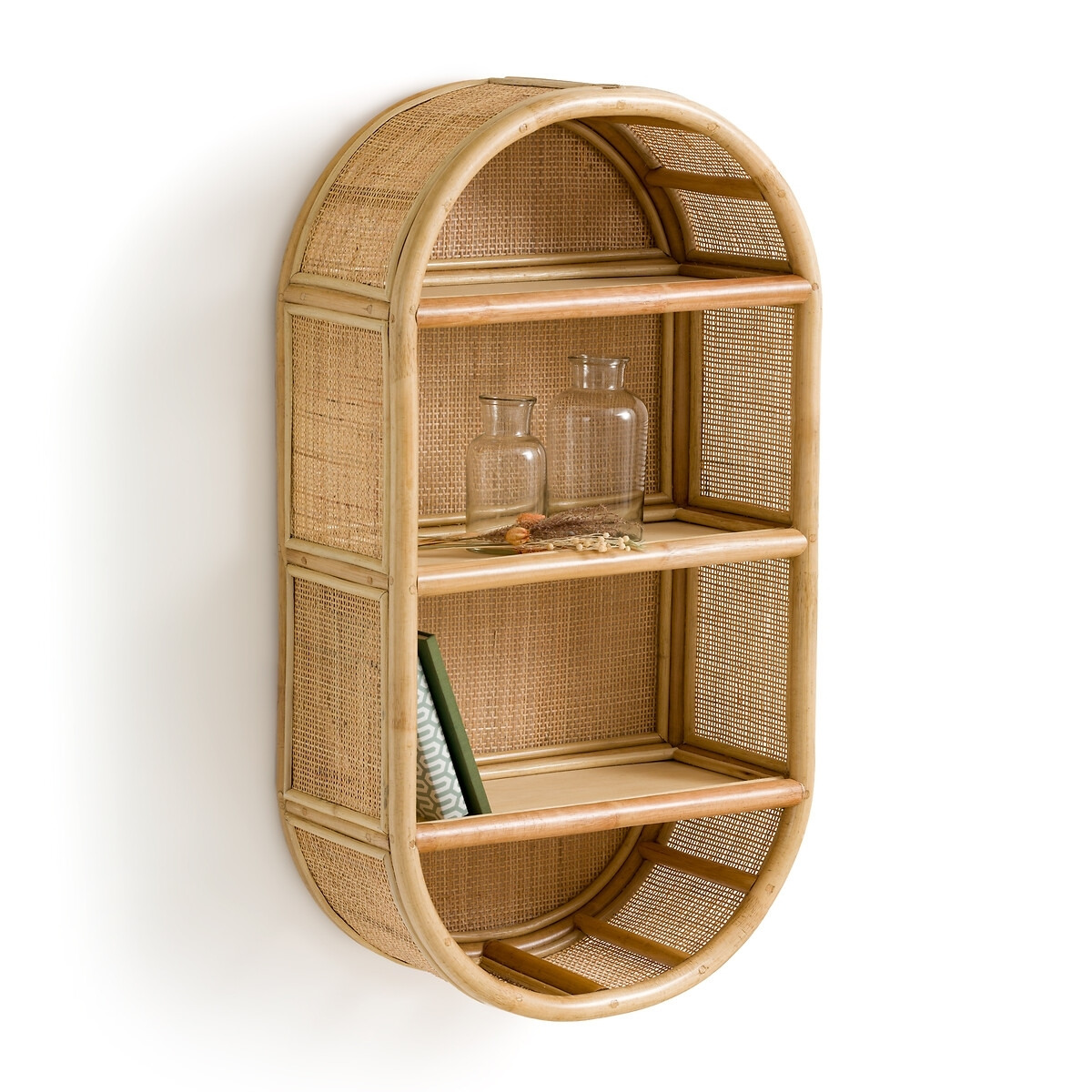 Gocco Curved Rattan Wall Shelving Unit by La Redoute | ufurnish.com
