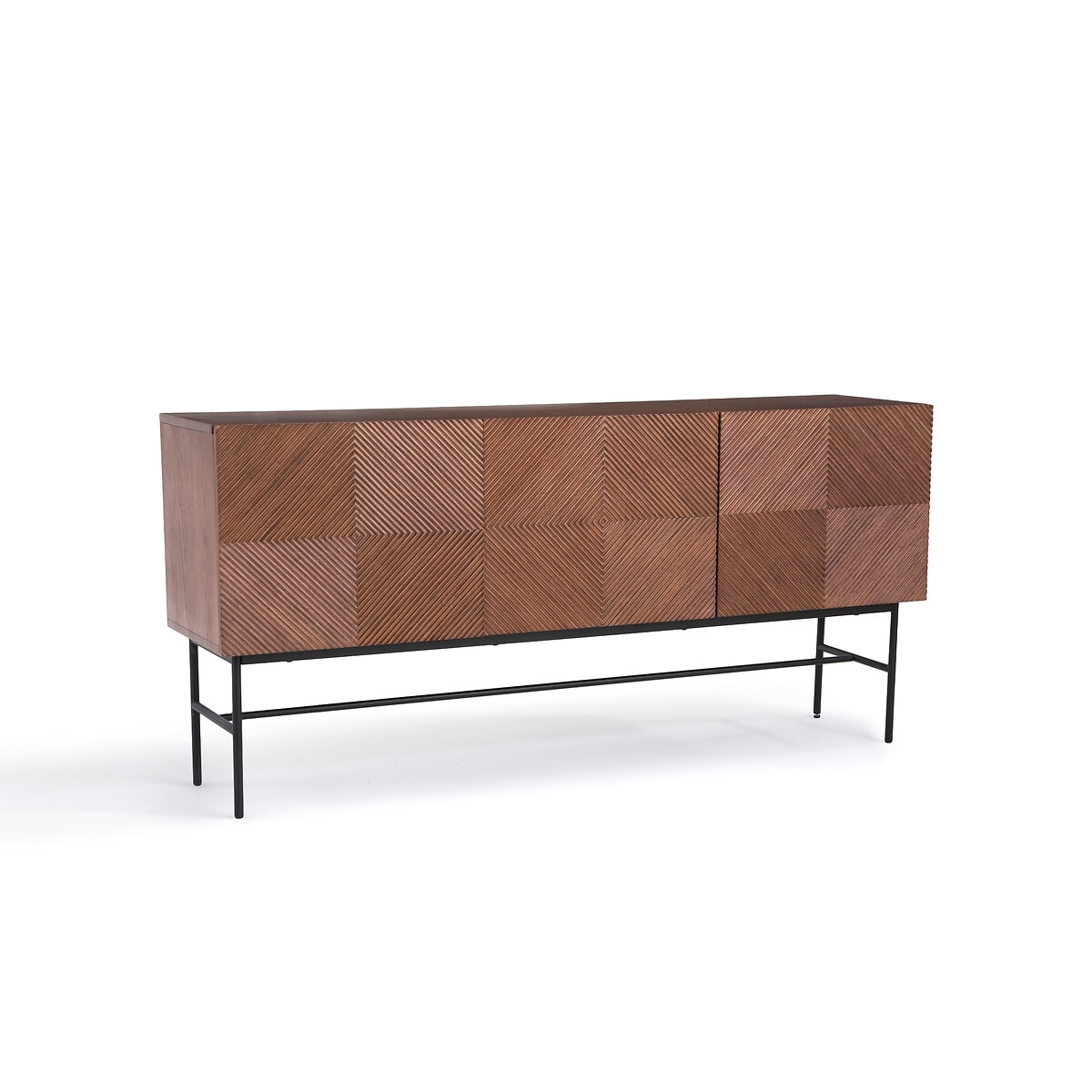 Jerem Oak Veneered Textured Sideboard by La Redoute | ufurnish.com