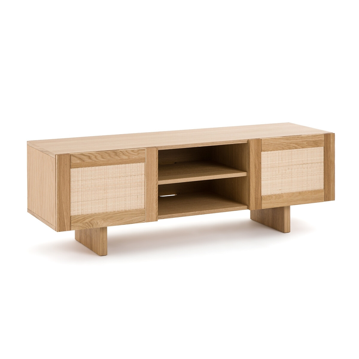 Arty 150cm Oak and Cane TV Unit by La Redoute | ufurnish.com