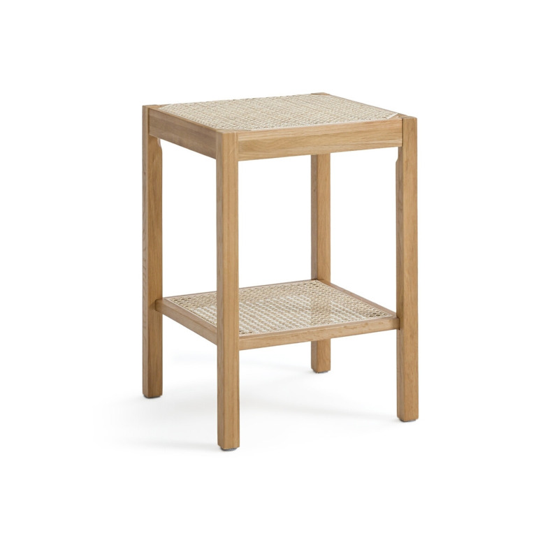 Tino Oak and Cane Bedside Table by La Redoute | ufurnish.com
