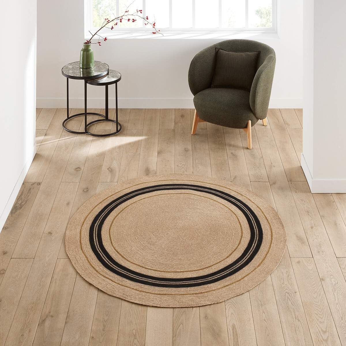 Bohoma Round Raffia Rug by La Redoute | ufurnish.com