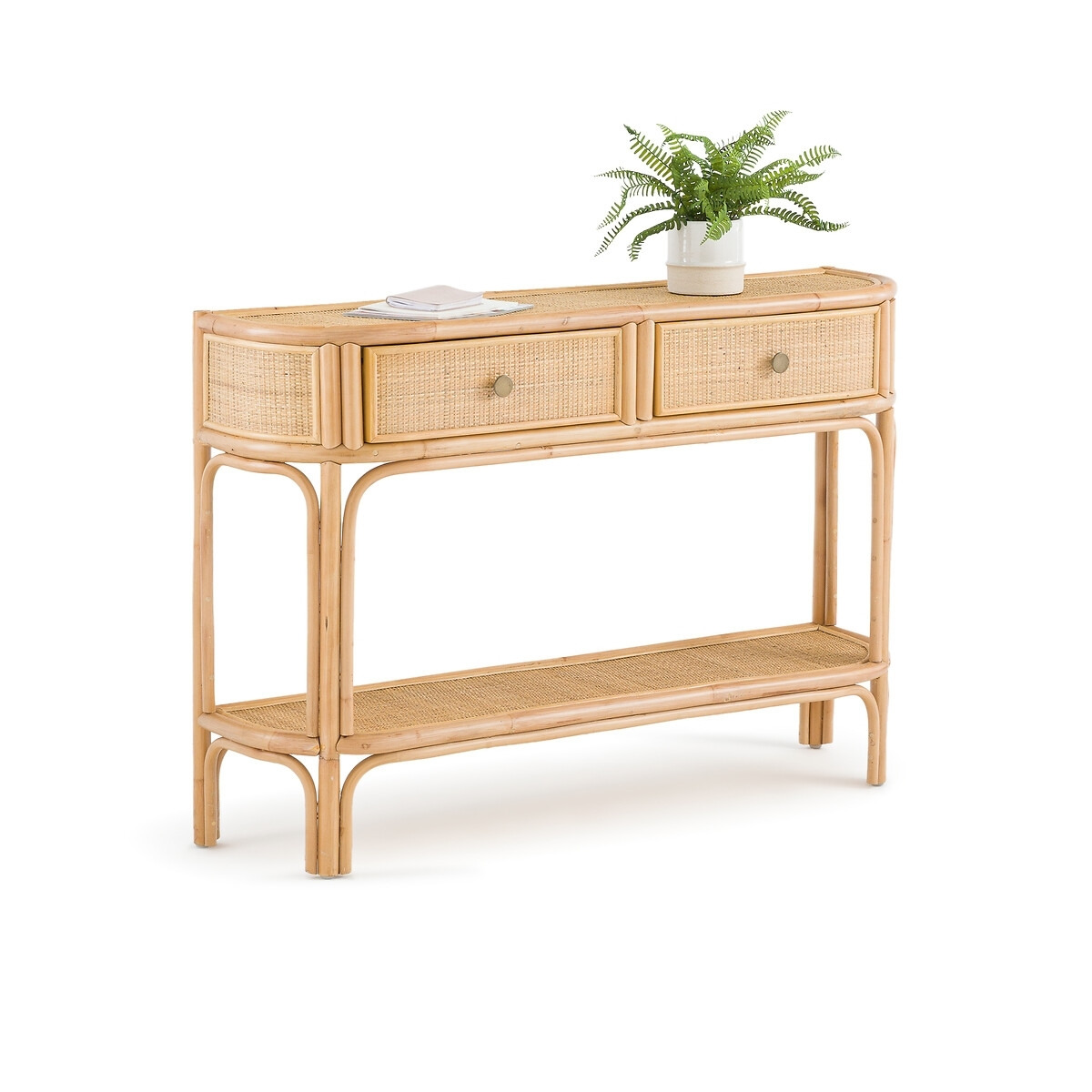 Ladara Rattan Console Table with Drawers by La Redoute | ufurnish.com