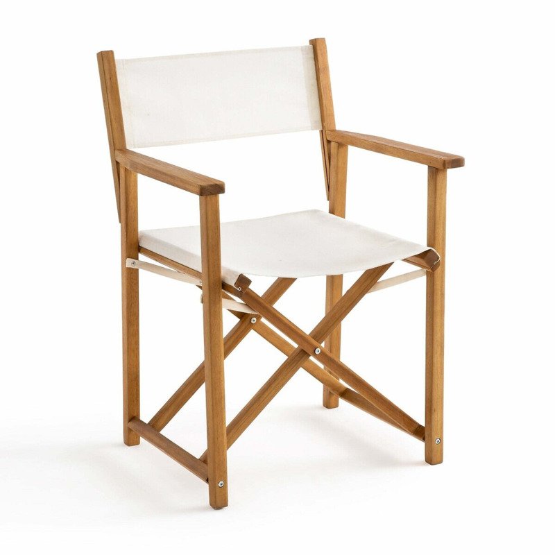 Alfred Teak Stained Oiled Acacia & Canvas Table Armchair by La Redoute ...