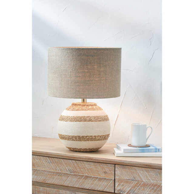Sea Grass Round Table Lamp Base by La Redoute | ufurnish.com