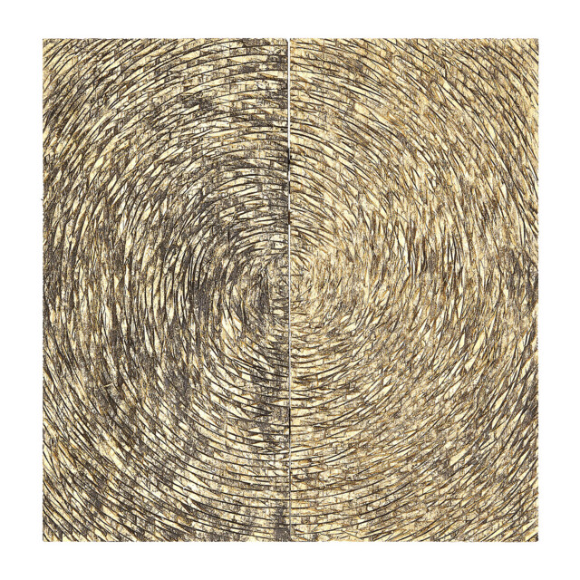 Wood Carving Gold Finish Unframed Wall Art by La Redoute | ufurnish.com