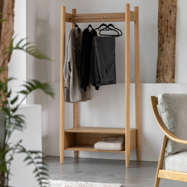 Hale Natural Oak Open Wardrobe by La Redoute | ufurnish.com