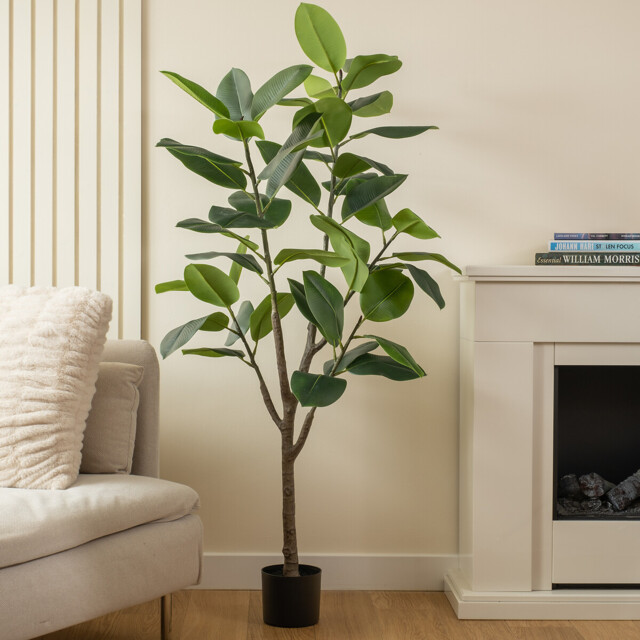 150cm Artificial Real Touch Rubber Tree by La Redoute | ufurnish.com