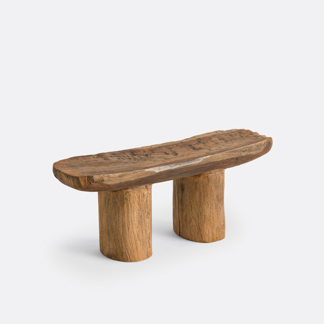 Ustabo Small Teak Stool by La Redoute | ufurnish.com