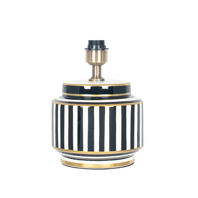 Small Black and White Stripe Humbug Table Lamp Base by La Redoute ...