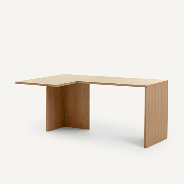 Working 165cm Oak Veneer Corner Desk by La Redoute | uFurnish.com