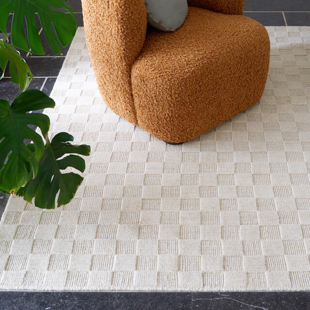Bilmo Tone-On-Tone Checkerboard Rug by La Redoute | ufurnish.com