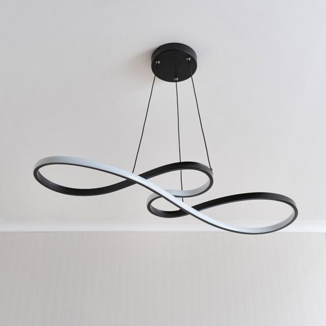 Matte Black Loop Drop Bar LED Ceiling Pendant Light by La Redoute ...