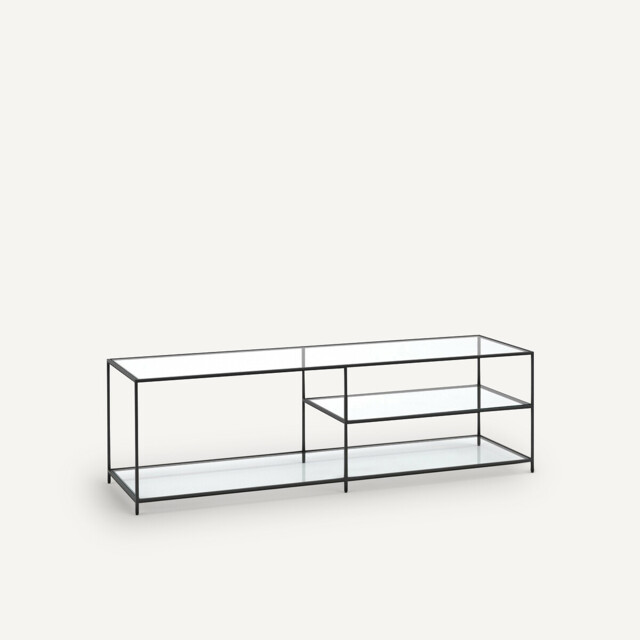 Sybil Tempered Glass TV Unit by La Redoute | ufurnish.com
