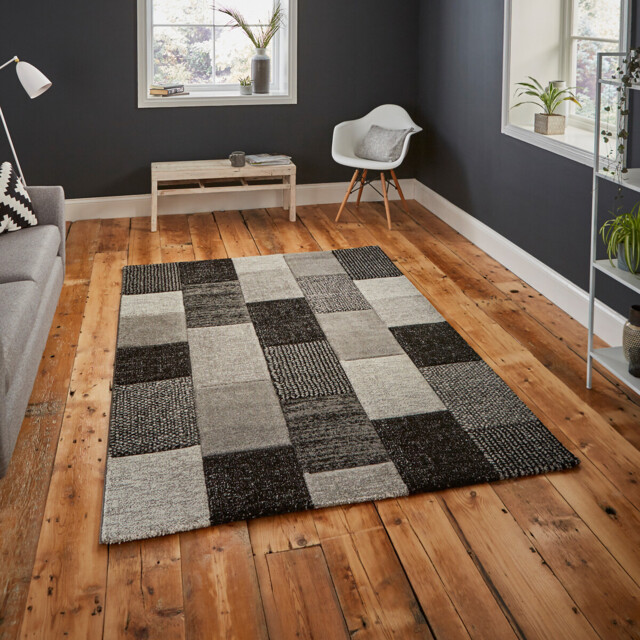 Geometric Brick Tile Print Rug by La Redoute | ufurnish.com