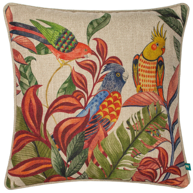 Akamba Parrot Scene Cushion by La Redoute | ufurnish.com