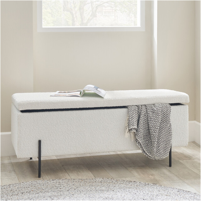 Bouclé Storage Bench by La Redoute | ufurnish.com