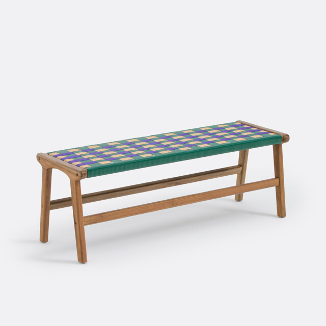 Teak and Resin Bench Bianca by La Redoute | ufurnish.com