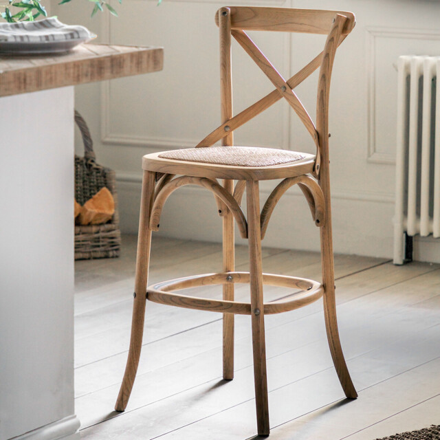 Chaska French Café Counter Stools with Rattan Seat (Set of 2) by La ...