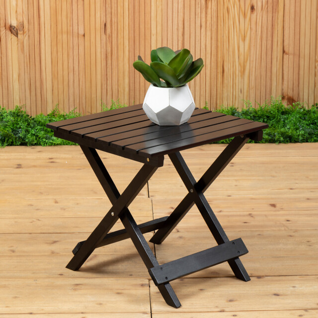 Salome Solid Wood Folding Garden Table by La Redoute | ufurnish.com