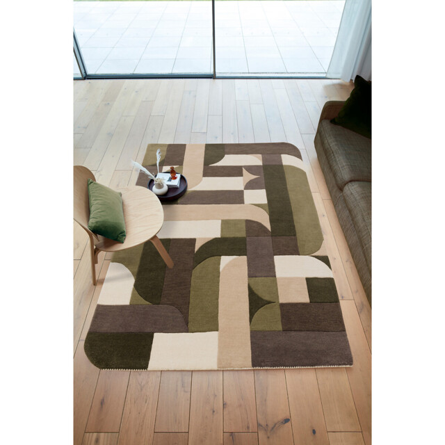Curved Shapes Patterned Rug by La Redoute | ufurnish.com