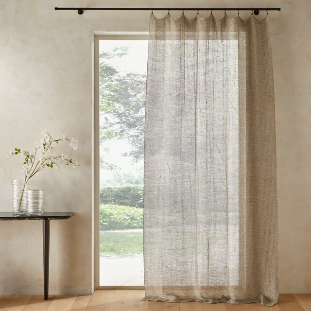 Amandini Pure Linen Net-Effect Curtain by La Redoute | ufurnish.com